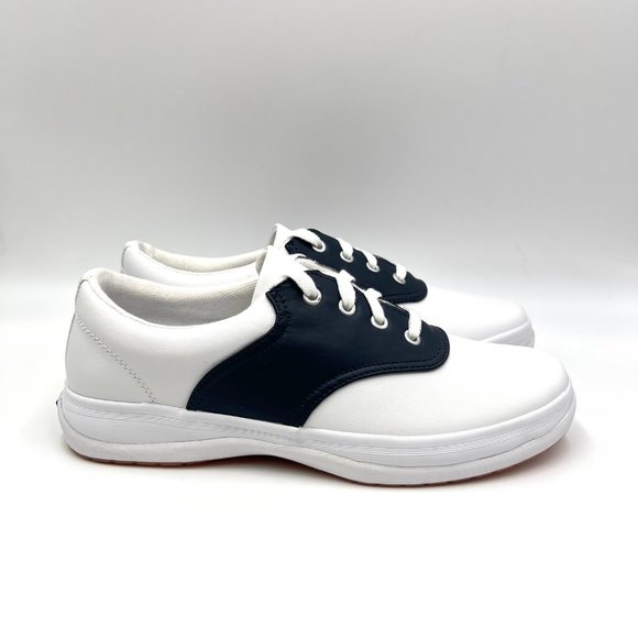 Keds | Shoes | 6w 6 Wide Keds Girls School Days Ii White Navy Blue ...